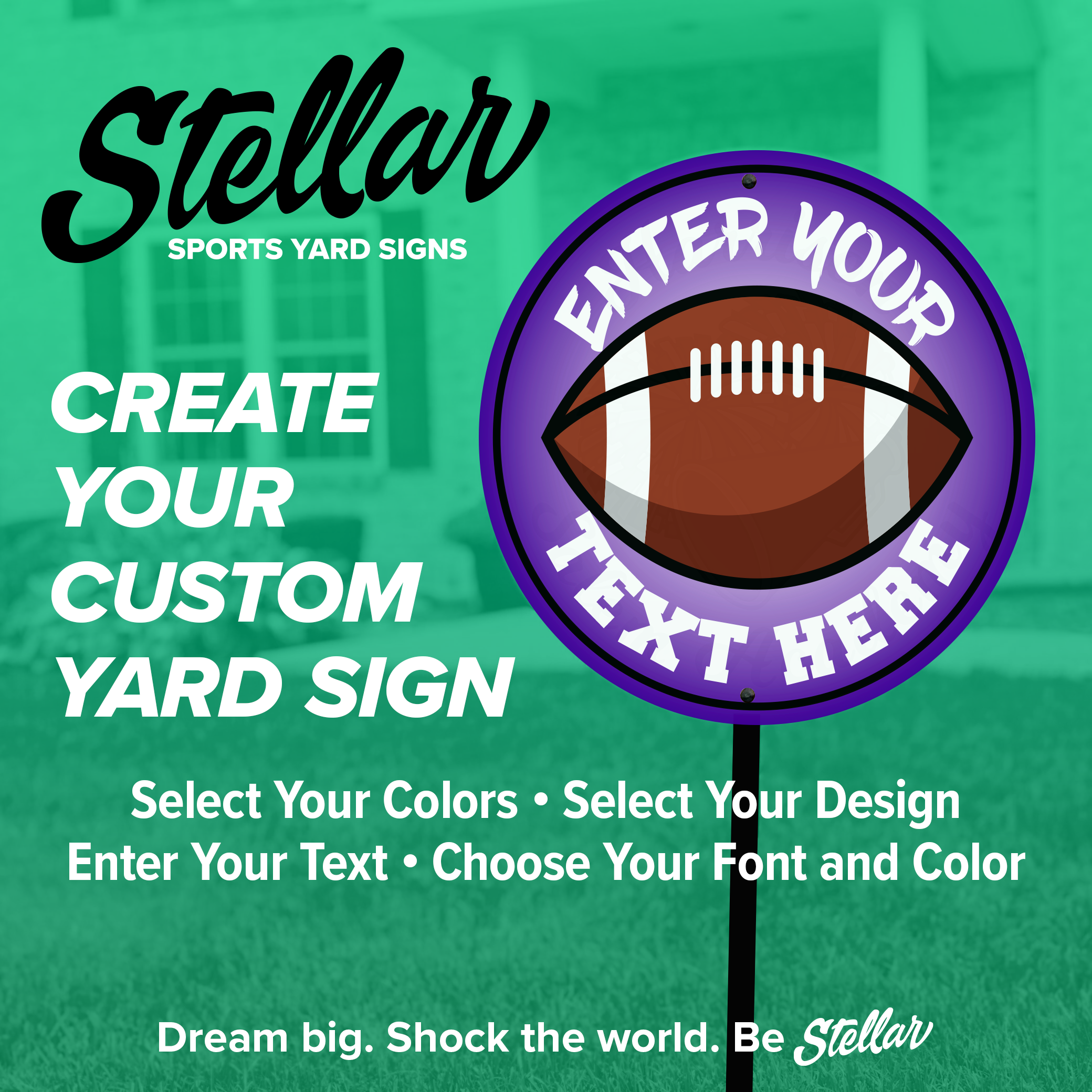Sports Yard Sign - Football – Stellar Sports Yard Signs