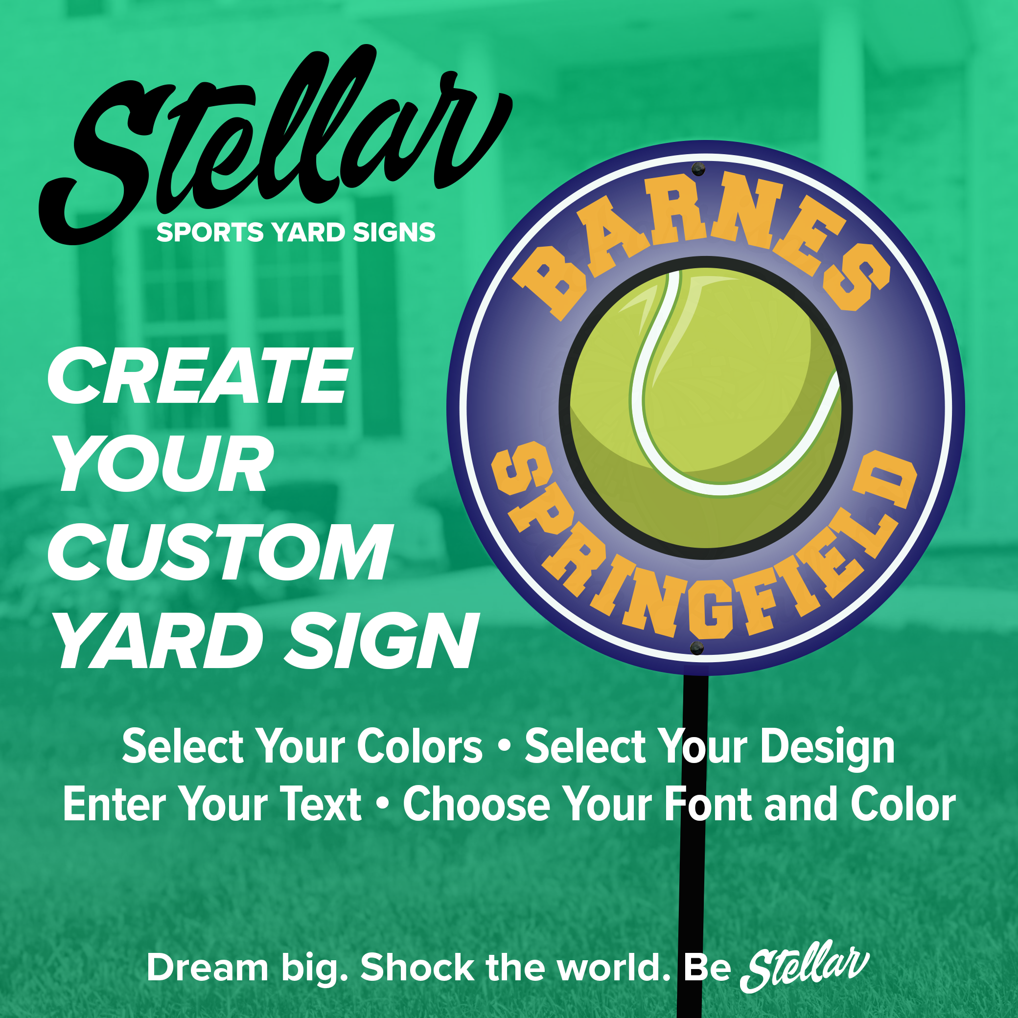 Sports Yard Sign - Tennis – Stellar Sports Yard Signs